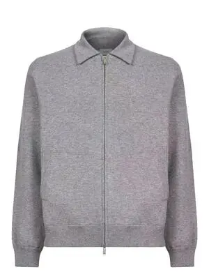 LARDINI Zip-up Shirt-collar Jacket - Grey