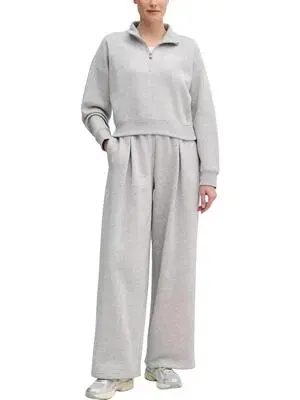 Under Armour Rival Fleece Script Wide-leg Track Pants - Grey
