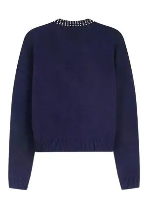 SEMICOUTURE Hennie Crystal-embellished Button-front Cardigan - Blue