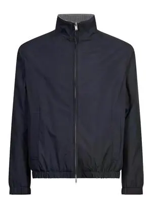 LARDINI High-neck Elasticated-trim Jacket - Blue