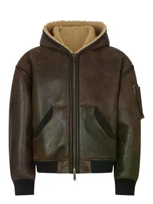 Dsquared2 Hooded Bomber Jacket - Brown