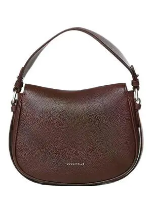 COCCINELLE Grained Leather Tote Bag - Brown