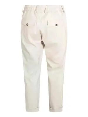 Eleventy Drawstring-waist Cuffed Trousers - Neutrals