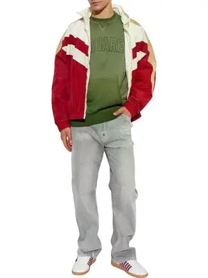 Dsquared2 Chevron-patterned High-neck Bomber Jacket - Red