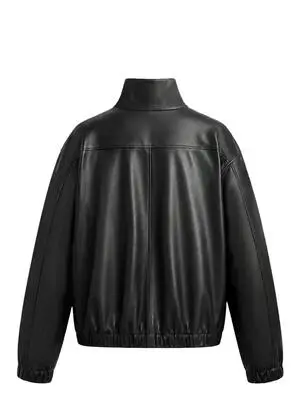 Saint Laurent Cassandre Jacket In Lambskin - Black