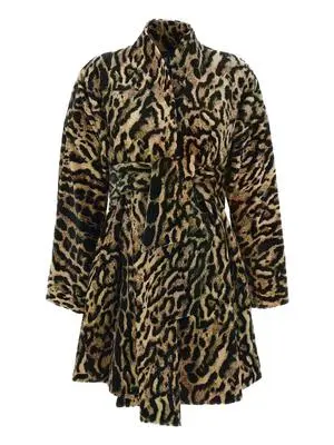 IRIE' Leopard-print Belted Coat - Neutrals