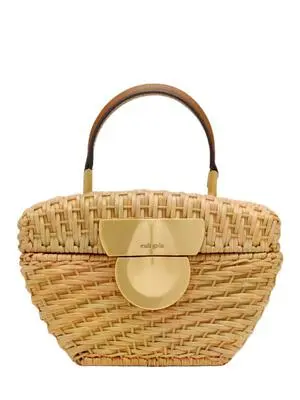 CULT GAIA Cult Gaia Woven Tote Bag With Push-Lock Fastening
