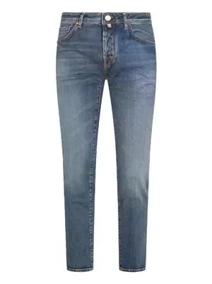 Jacob Cohen Faded-effect Whiskered Jeans - Blue