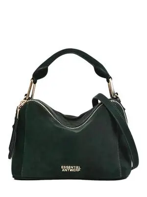 Essentiel Antwerp Karin Suede Shoulder Bag - Green