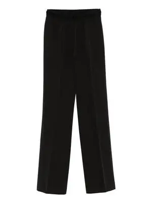 ERMANNO FIRENZE Logo Jacquard Waistband Trousers - Black