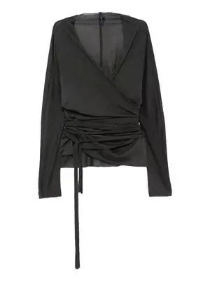 Soeur Wrap-style Blouse - Grey