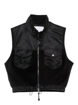 Cecilie Bahnsen Embroidered Fleece Vest - Black