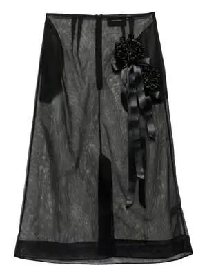 Simone Rocha Ribbon Rosette Ripple Skirt - Black