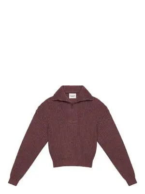 ETOILE Danita Zip-up Ribbed Knit Sweater - Pink