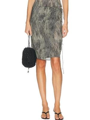 ST. AGNI Savannah Silk Wrap Skirt - Sand