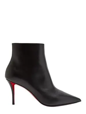 CHRISTIAN LOUBOUTIN Miss Z Booty 80 Leather Ankle Boots - Black