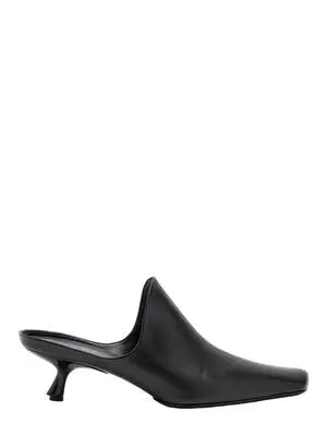 Loewe Emily 45 Leather Mules - Black
