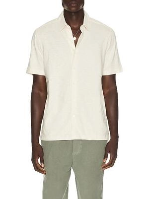 Theory Noran Short Sleeve Shirt - Seashell