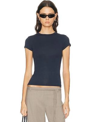 GRLFRND Crew Neck Slim Fit Tee - Navy