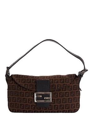 Fendi Zucchino Shoulder Bag - Brown