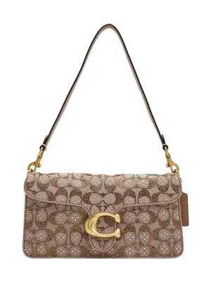 COACH Tabby 26 Embellished Leather Shoulder Bag - Grey