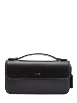 COACH Elora Leather Top Handle Bag Black