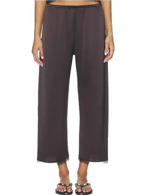 LESET Barb Lace Crop Pant In . Also - Chocolate