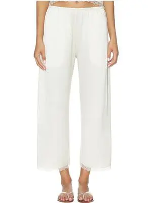 LESET Barb Lace Crop Pant In . Also - Cream