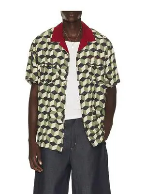 Brixton X Burger She Wrote Short Sleeve Shirt In . Also - Multi