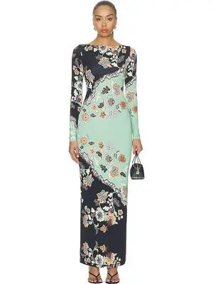 Roberto Cavalli Printed Maxi Dress - Blue