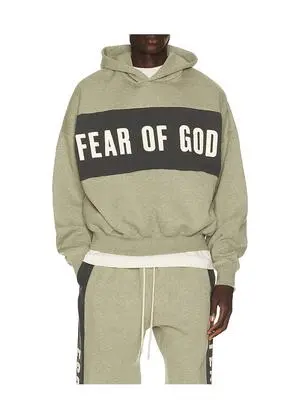 Fear Of God Cropped Relaxed Panelled Hoodie - Grey