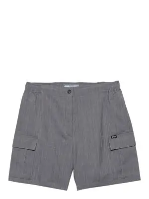 Prada Virgin Wool-mohair Shorts - Grey