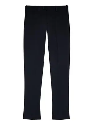 LARDINI Stretch-cotton Tailored Trousers - Navy