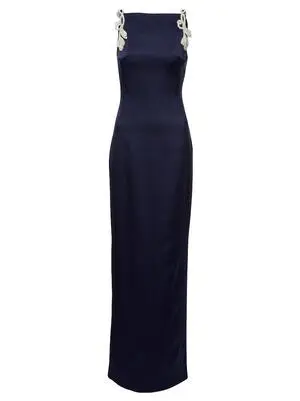 Rachel Gilbert Embellished Crepe Gown - Blue