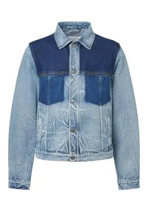 MAISON MARGIELA Patchwork Denim Jacket - Blue