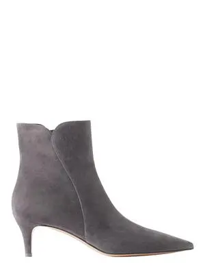 GIANVITO ROSSI Levy 55 Suede Ankle Boots - Gray