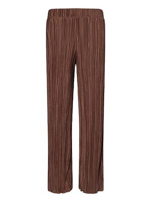 4TH & RECKLESS Olivia Plisse Woven Trousers - Chocolate
