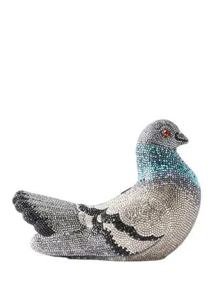 Judith Leiber Pigeon Crystal Clutch - Silver