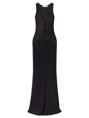 Christopher Esber Verner Ribbed Lace-trimmed Cut-out Midi Dress - Black