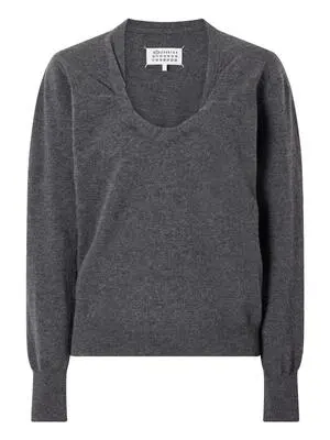 MAISON MARGIELA Twist Virgin Wool Sweatshirt - Gray