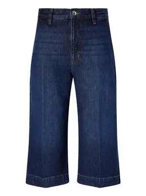 FRAME The Culotte Knee-length Shorts - Blue