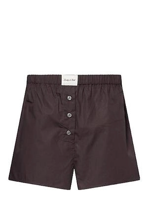 SPORTY & RICH Signature Logo Ring Cotton-poplin Shorts - Cioco