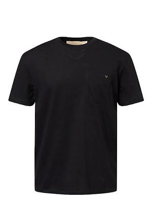 Valentino Garavani Vgold Chest-pocket Cotton-jersey T-shirt - Nero