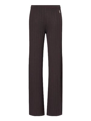 SPORTY & RICH Src-embroidered Ribbed Knitted Trousers - Cioco