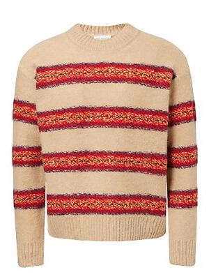 Dries Van Noten Master Striped Alpaca And Wool-blend Jumper - Ecru