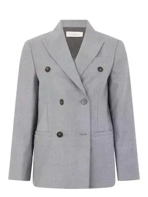 SLOWEAR Double-breasted Peaked-lapel Jacket - Grey