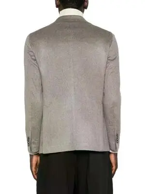 Tagliatore Notched-lapel Single-breasted Blazer - Grey