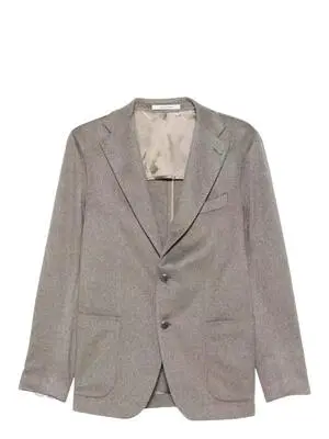 Tagliatore Notched-lapel Single-breasted Blazer - Grey