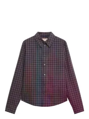 Marni Checked Cotton Shirt - Blue