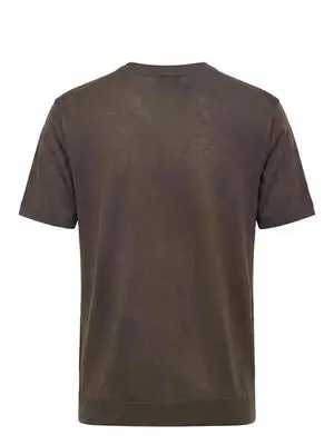Altea Crew-neck Linen T-shirt - Brown